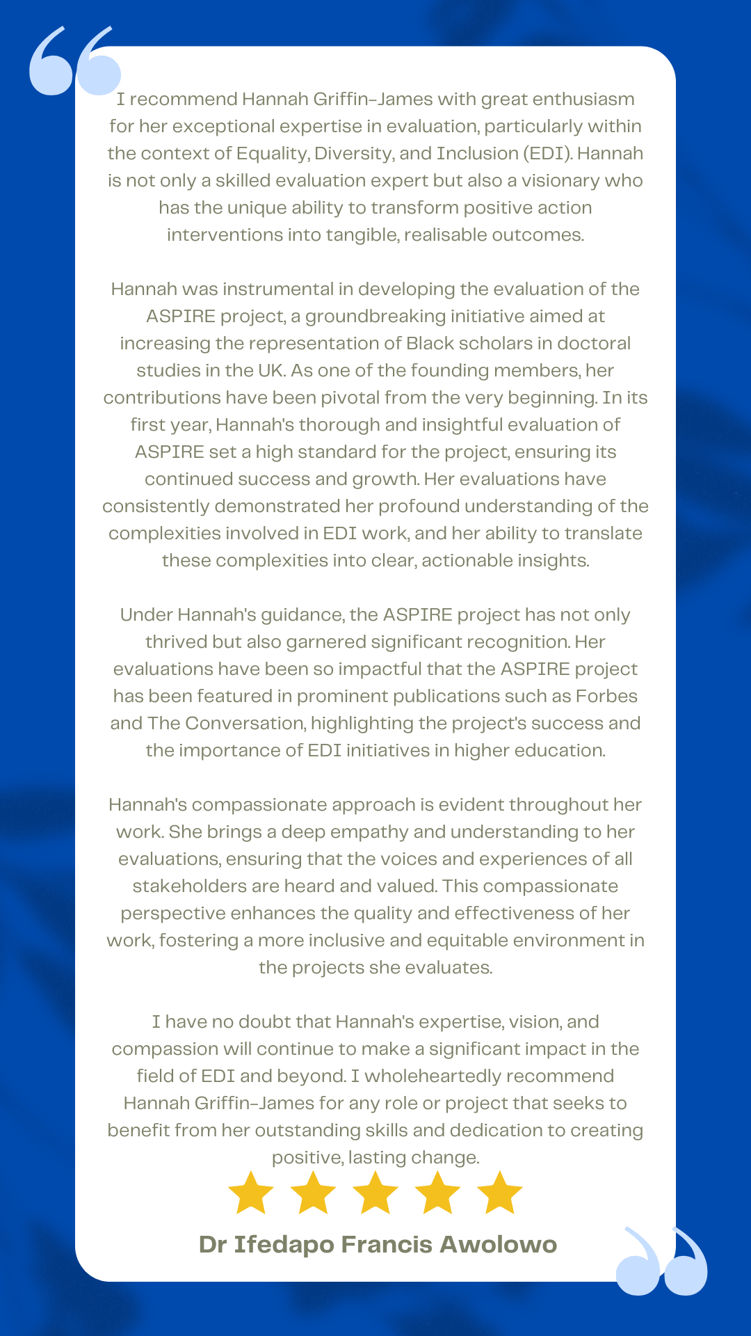 Expert Evaluation – Evaluation to accelerate culture change and evidence initiatives